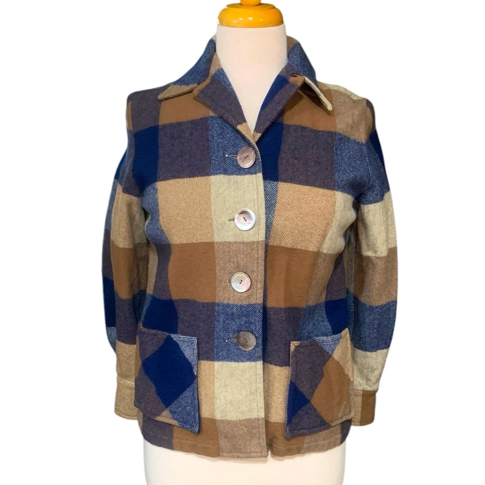 Vintage Pendleton 49er Plaid 100% Wool Chore Jacket/S… - Gem